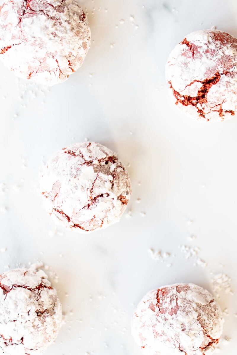Red Velvet Crinkle Cookies | Easy Cookie Recipes